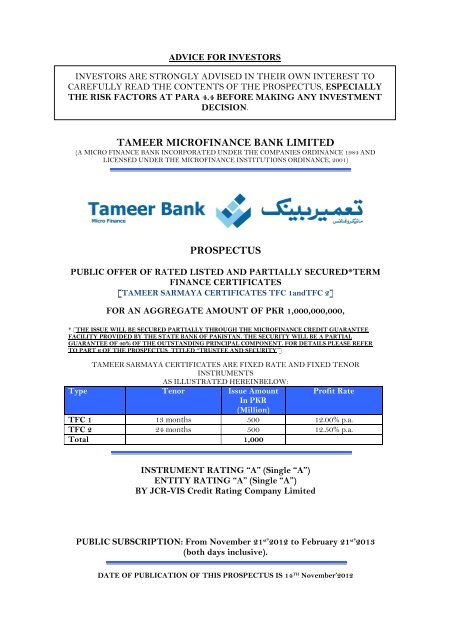 tameer-microfinance-bank-limited-prospectus