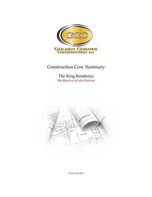 Construction Cost Summary