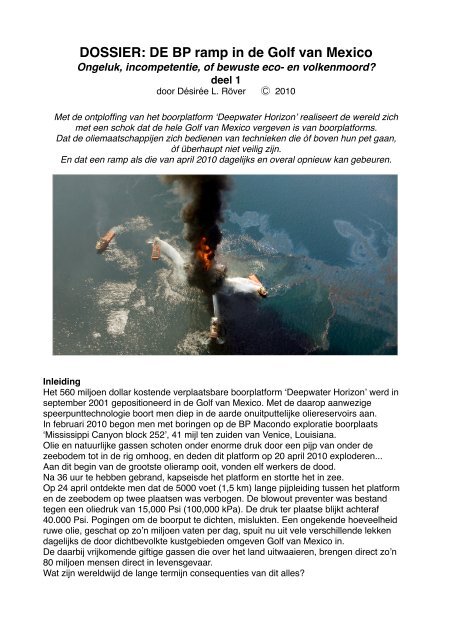 De BP-ramp #1 - Desiree Rover