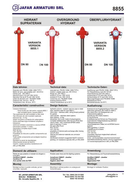 HIDRANT SUPRATERAN DN 80-DN 100 TIP 8855.cdr - Hidranti ...
