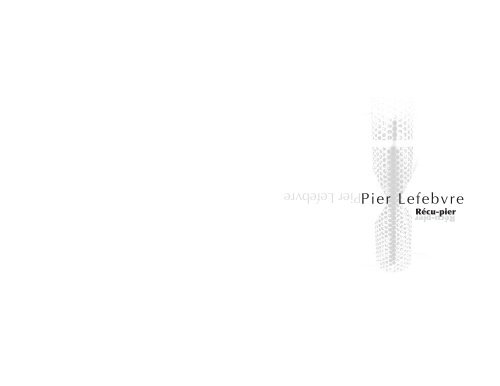 Pier Lefebvre - Recu-pier.com