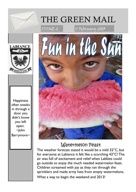 11 February - Labiance Primary School