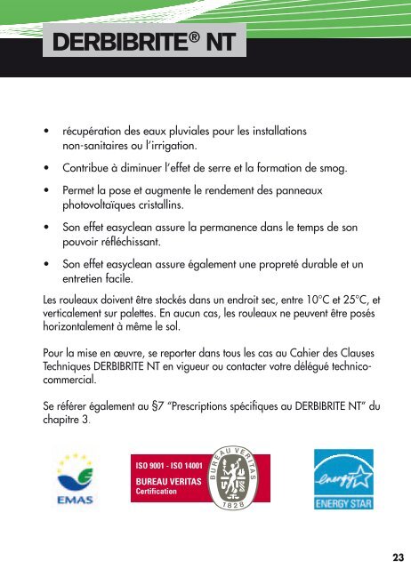 22 DERBIBRITE ® NT Le r