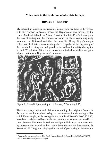 Milestones in the evolution of obstetric forceps Bryan ... - Evolve360