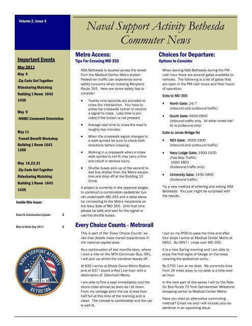 NSA Bethesda Commuter News - Naval Station Everett