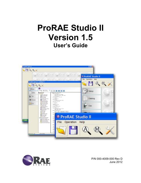 ProRAE Studio II Manual V1.5 - RAE Systems