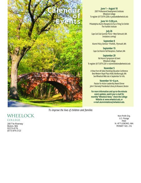 Spring 2007 - Wheelock College