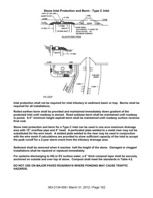 Stone Inlet Protection