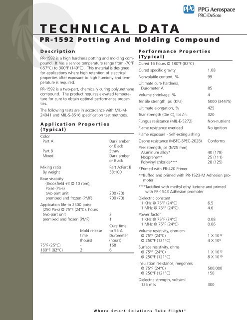 PR-1592 Potting And Molding Compound - PPG Industries