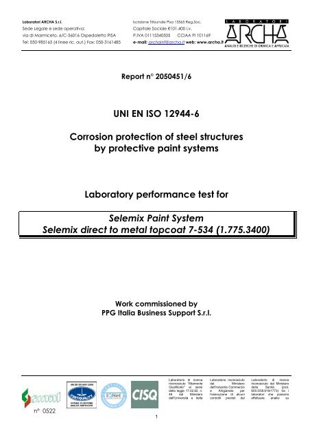 UNI EN ISO 12944-6 Corrosion protection of steel structures by ...