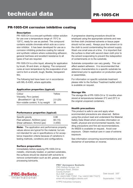 technical data - PPG Industries