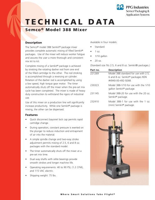 Semco® Model 388 Mixer - PPG Industries