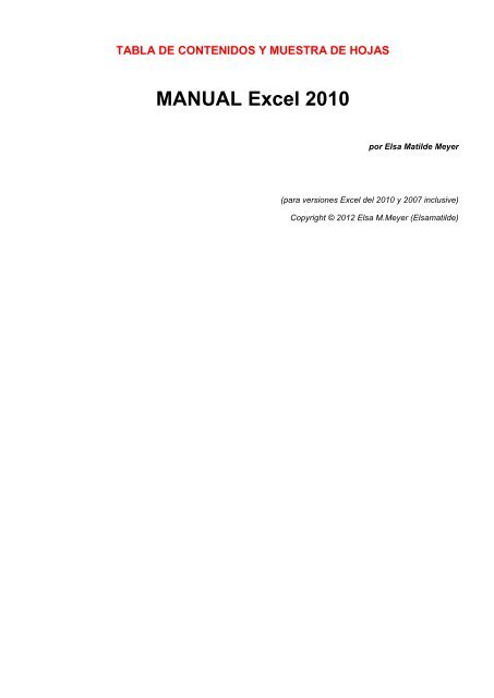 Manual Excel 2010