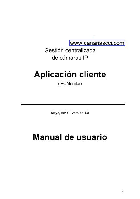 DESCARGAR manual Software IPC Monitor en ... - Canariascci.com