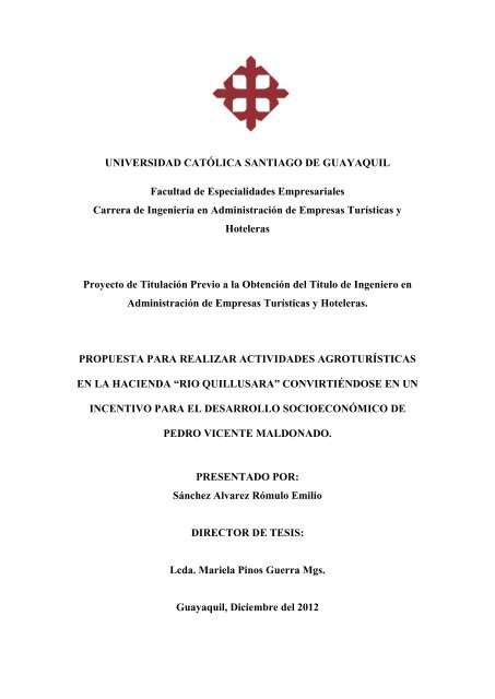UNIVERSIDAD CATÓLICA SANTIAGO DE GUAYAQUIL ... - UCSG