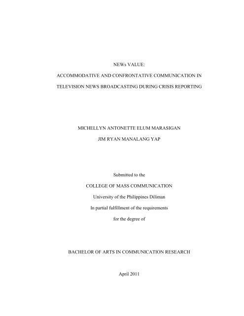 ACCOMMODATIVE AND CONFRONTATIVE COMMUNICATION IN ...