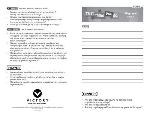 PRaYeR ConneCt Magdasal - Victory