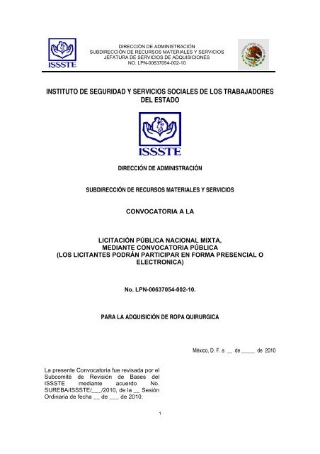 instituto de seguridad y servicios sociales de los ... - issste instituto de seguridad y servicios sociales de los ... - issste