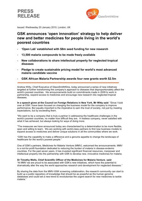 Gsk's open innovation strategy - English