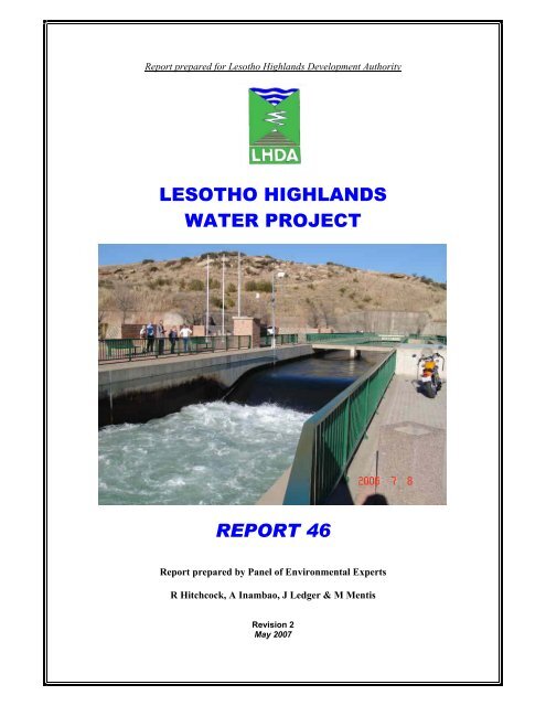 LESOTHO HIGHLANDS WATER PROJECT REPORT 46