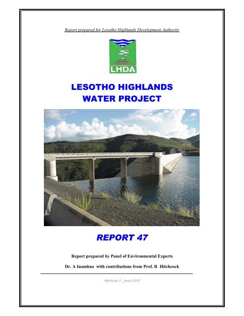 LESOTHO HIGHLANDS WATER PROJECT REPORT 47