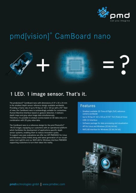 pmd[vision]® CamBoard nano - PMD Technologies