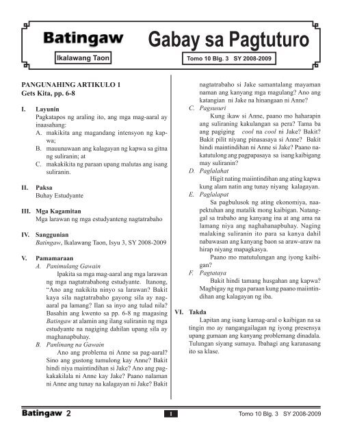 Gabay sa Pagtuturo - Diwa Learning Systems