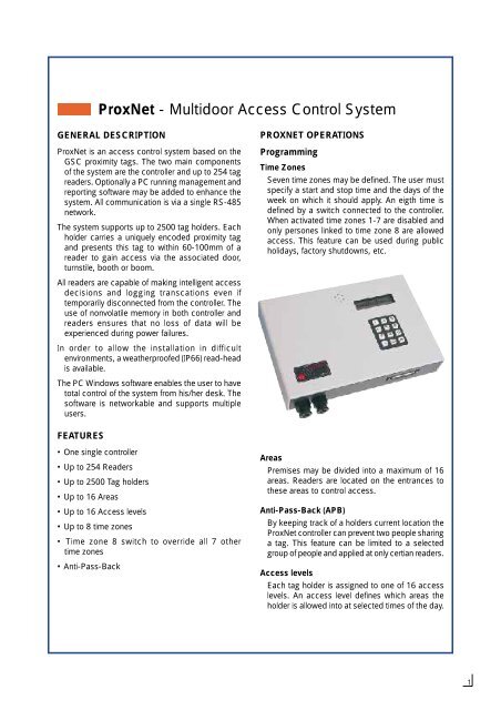ProxNet - Multidoor Access Control System
