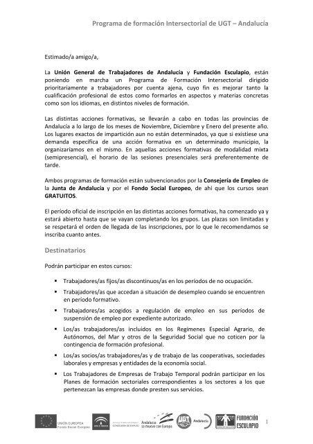 Dossier informativo - Fundación Esculapio