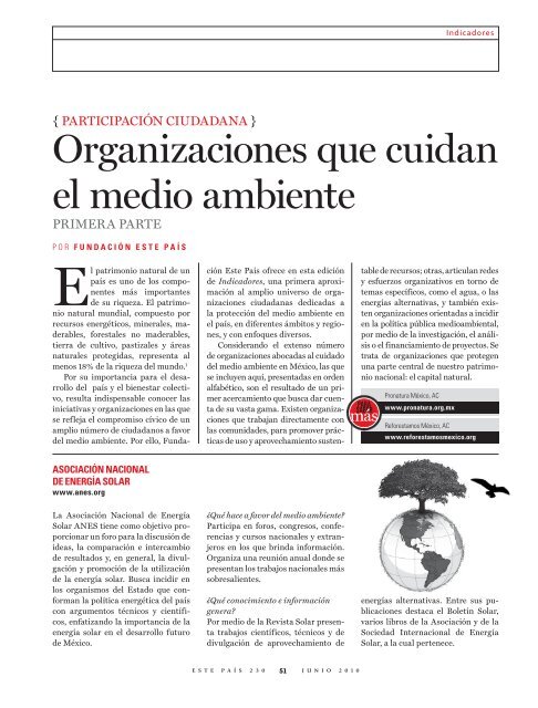 Organizaciones que cuidan el medio ambiente - Este País Organizaciones que cuidan el medio ambiente - Este País
