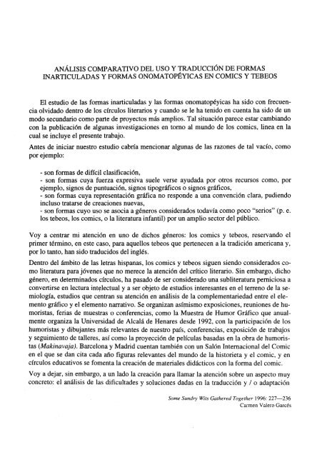 Análisis comparativo del uso y traducción de formas ... - RUC