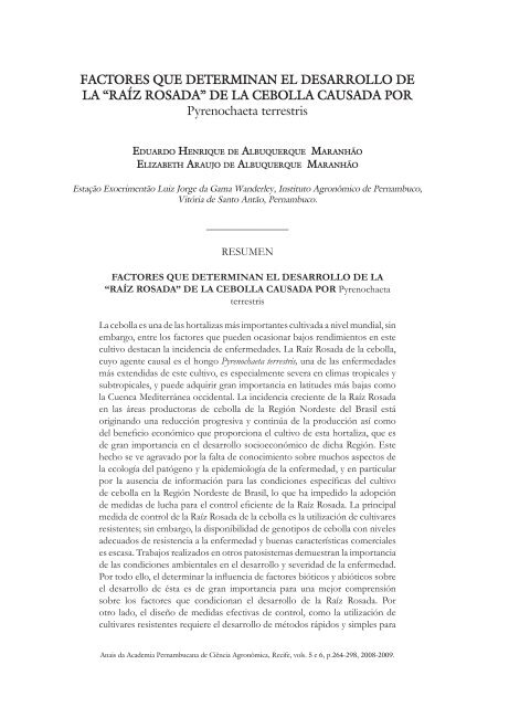FACTORES QUE DETERMINAN EL DESARROLLO DE LA ... - Ainfo