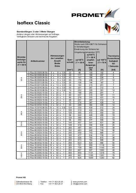 Isoflexx Classic - Promet AG