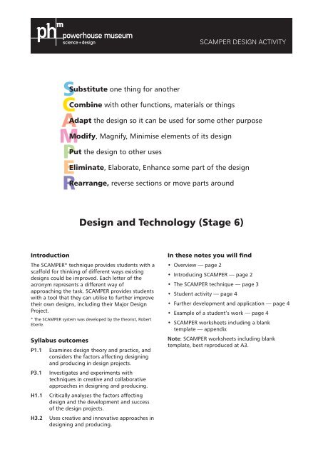 Design and Technology (Stage 6)