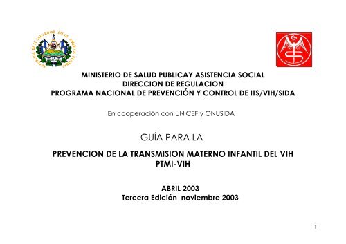 Guía para la Prevención de la Transmisión Materno Infantil del VIH