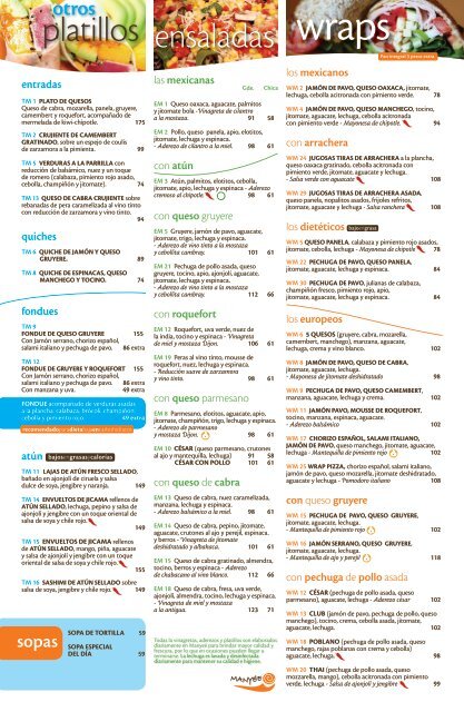 Menú de Servicio a Domicilio - Manyée