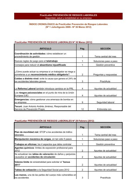 Índice Temático - PractiLetter