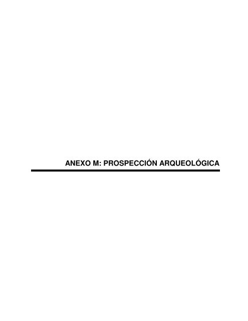 Anexo M Prospección Arqueológica - SEA - Servicio de evaluación ...