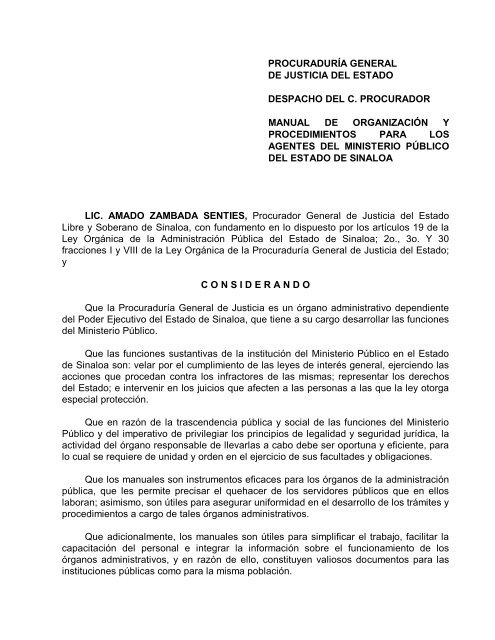 procuraduría general de justicia del estado despacho del c ... procuraduría general de justicia del estado despacho del c ...