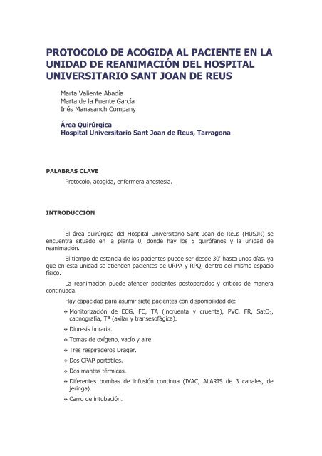 PROTOCOLO DE ACOGIDA - Menycep