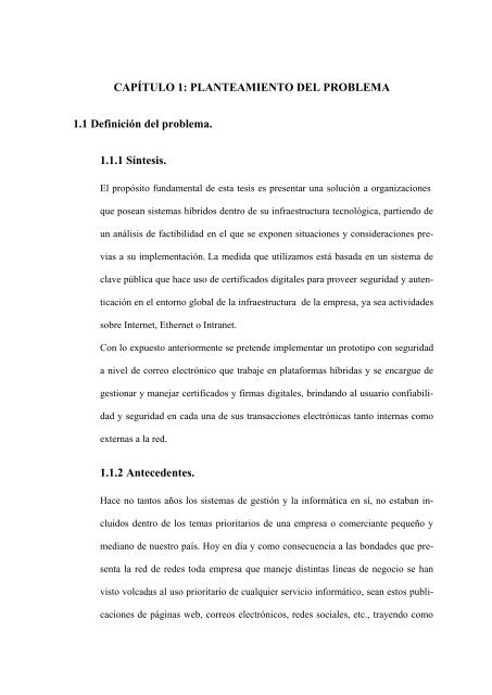 CAP TULO 1 PLANTEAMIENTO DEL PROBLEMA 1 1 Definici n 