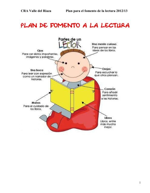 PLAN DE FOMENTO A LA LECTURA - CRA Valle del Riaza