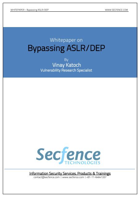 Bypassing Aslrdep