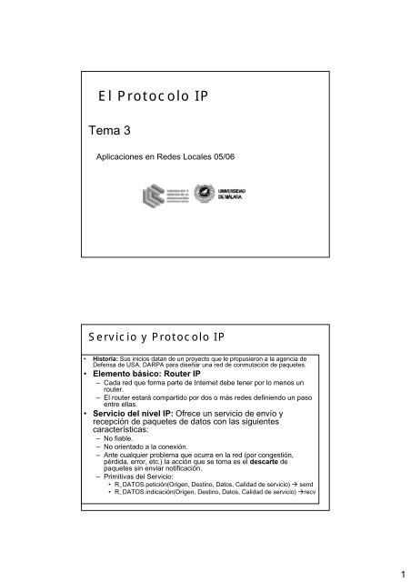 El Protocolo IP