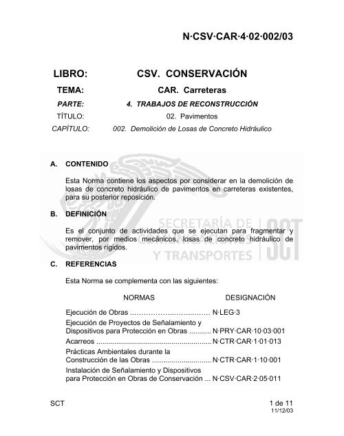 N·CSV·CAR·4·02·002/03 LIBRO: CSV. CONSERVACIÓN