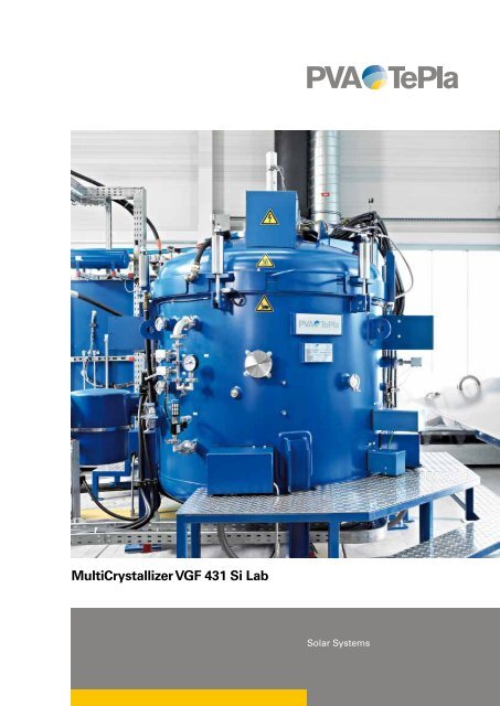 MultiCrystallizer VGF 431 Si Lab - PVA TePla AG