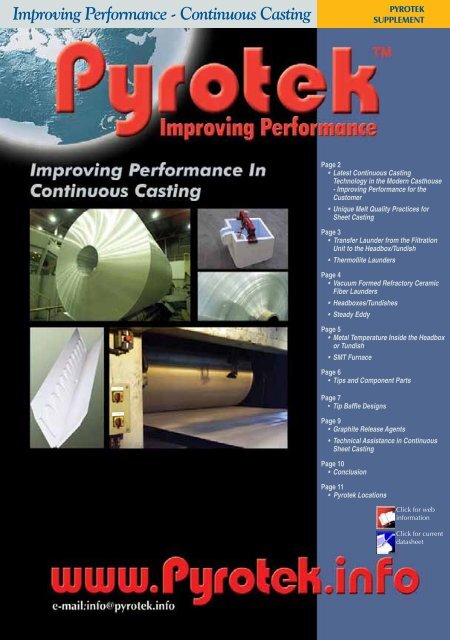 Improving Performance in Continuous Casting - Pyrotek