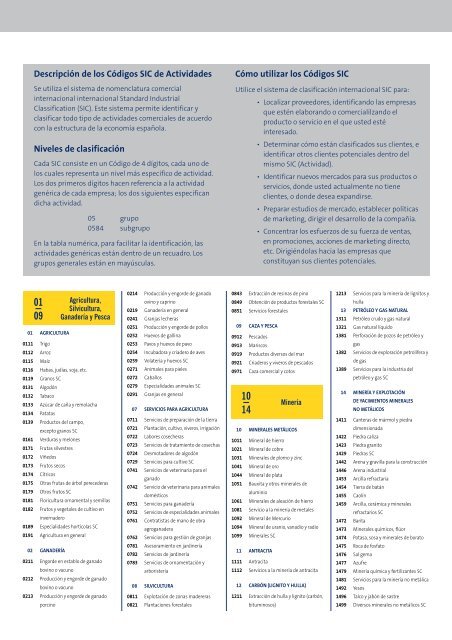 Descripción de los Códigos SIC de Actividades Niveles de ... - OTRI