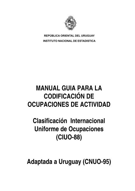 CIUO-88 - Instituto Nacional de Estadística