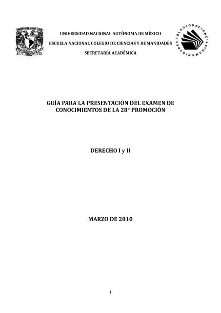 guía para el examen de conocimientos y habilidades ... - CCH - UNAM